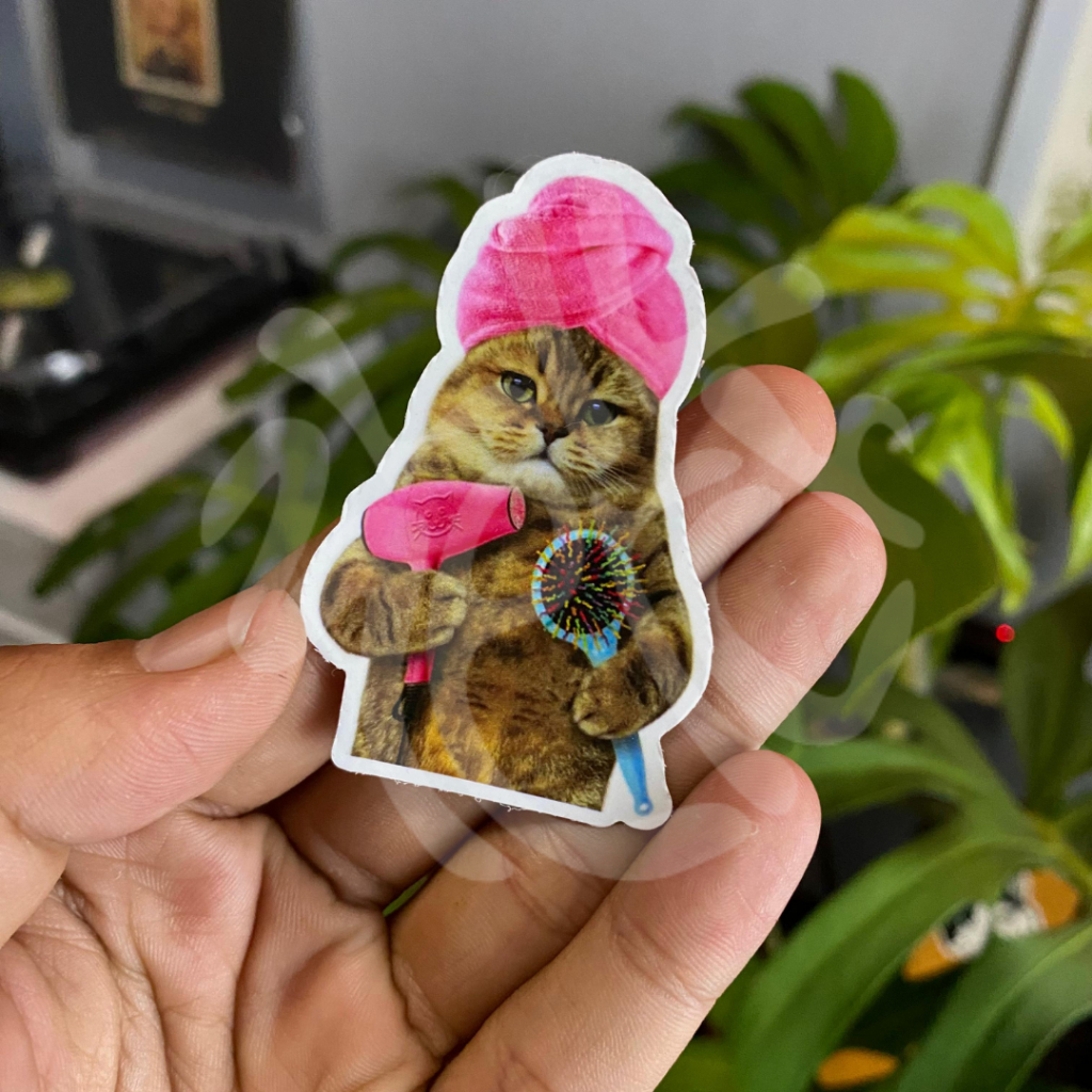 Jual stiker kucing / sticker aesthetic / sticker tumblr /stiker premium ...