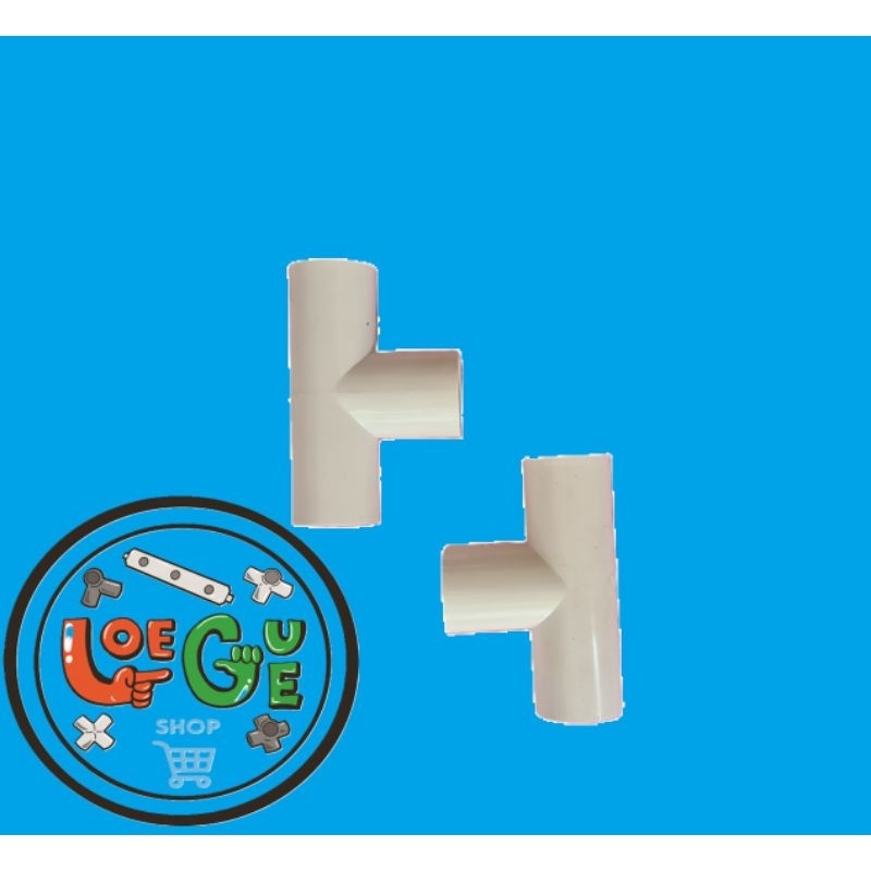 Jual Fitting T tee pipa pvc 1", 3/4" & 1/2 inch atau ID 32 , 26 & 22 mm ...