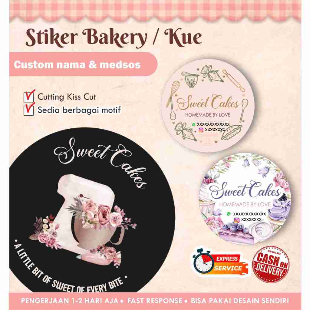 Jual [170 pcs] Stiker Cromo bakery /Label kemasan makanan minuman ...