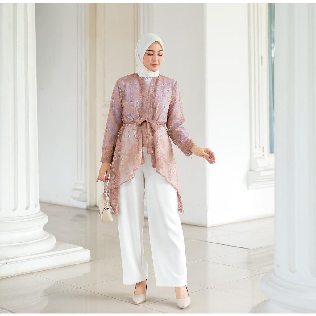 Jual Benang Raja Atasan Long Outer Lace Malika | Shopee Indonesia