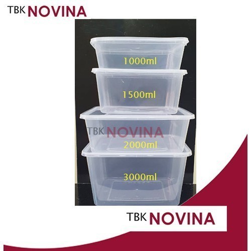 Jual [Pak 25 Pcs] Thinwall KOTAK SQUARE BESAR food container box tempat ...