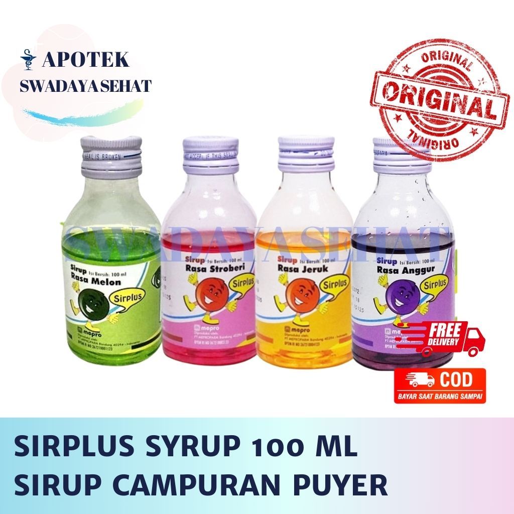 Jual SIRPLUS SYRUP 100 ML Varian Rasa - Campuran Puyer Racikan Sirup ...
