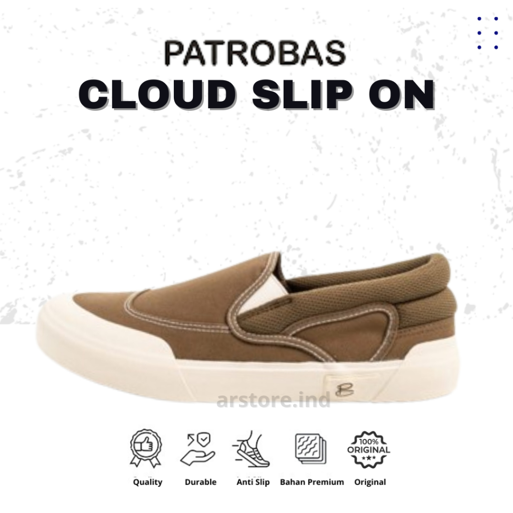 Jual Sepatu Sneakers Patrobas Cloud Slip On Olive Original | Shopee ...