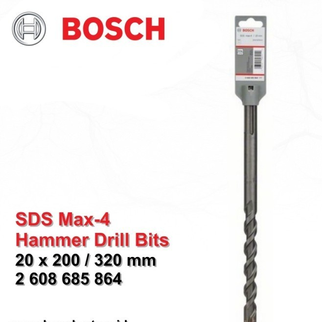 Jual Bosch Hammer Drill Bits / Mata Bor Beton SDS Max-4 20MM 2608685864 | Shopee Indonesia