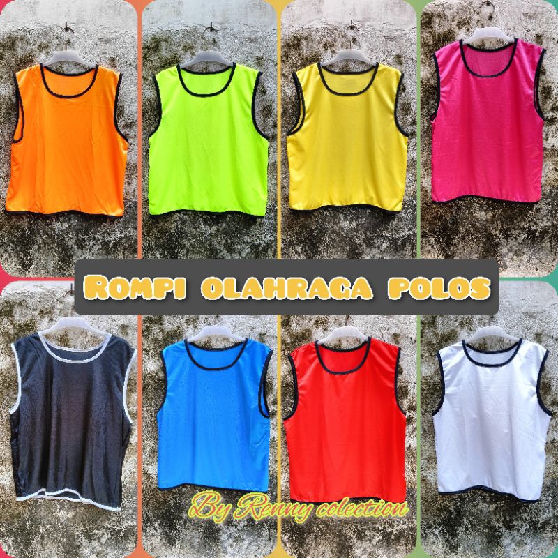 Jual Rompi olahraga polos ( isi 6 rompi 1 warna) | Shopee Indonesia