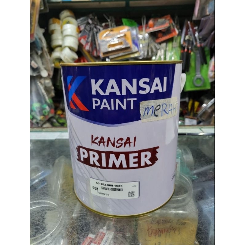 Jual Cat dasar anti karat meni besi Kansai Red Oxide 008 kemasan 5kg ...