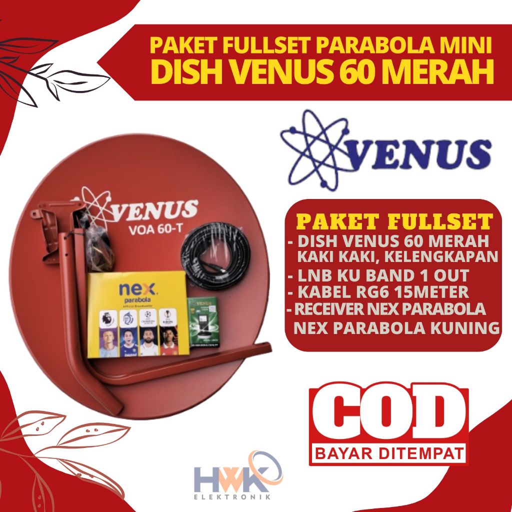 Jual DISH PARABOLA LG SAT 60 MERAH PAKET FULLSET RECEIVER NEX PARABOLA ...