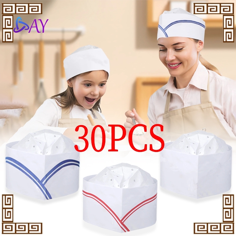 Jual I302 30 Buah Chef Topi Chef/Kertas Viscose Topi/ Topi Master Chef ...