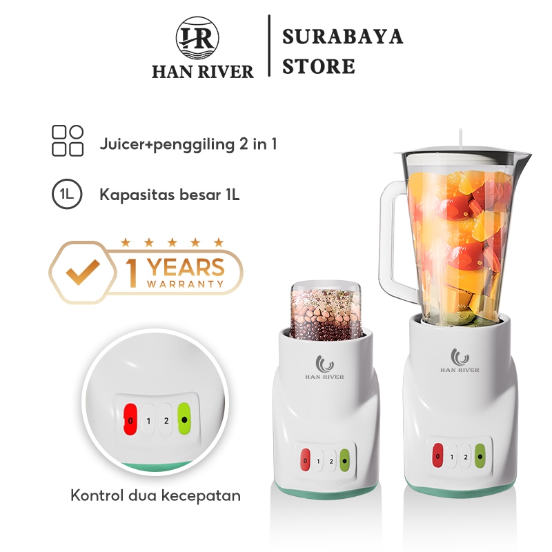 Jual HAN RIVER Blender 1L Juicer Stainless steel 250W HRZZJ05 | Shopee ...