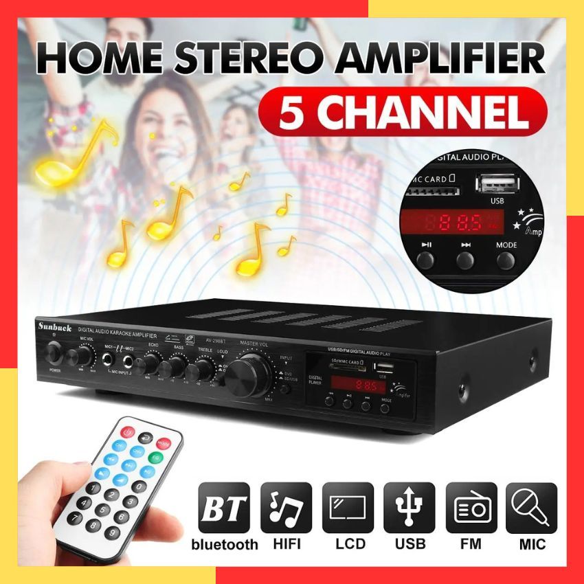 Jual Amplifier Bluetooth Audio Super Bass Karaoke Remote Control Ampli ...