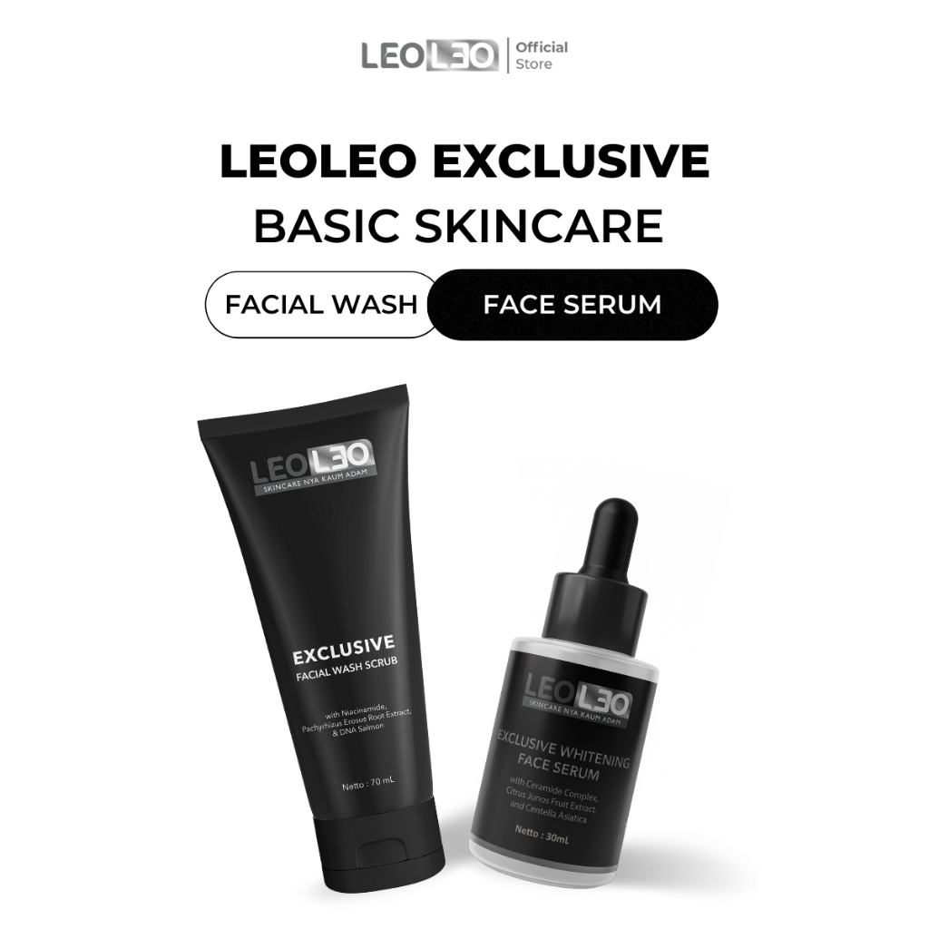 Jual LEOLEO Paket Basic Glowing Exclusive Facial Wash Scrub With DNA ...