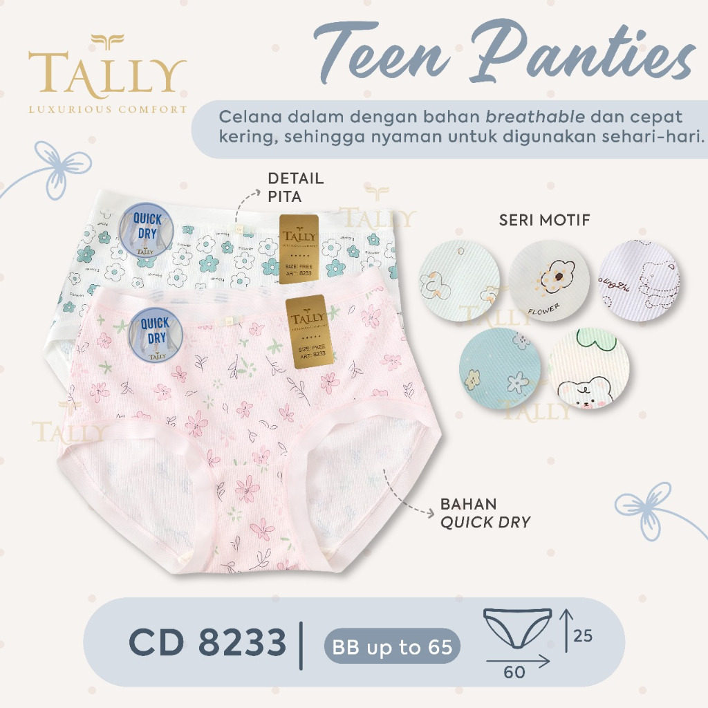 Jual BYEOLSTORE_ID - TERBARU - CD TALLY 8233 MOTIF BUNGA LUCU BAHAN ...