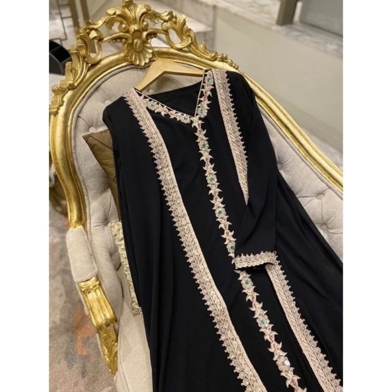 Jual Shireenz Abaya Dress Kaftan Free Manset Turban Belt L XL XXL Dress ...
