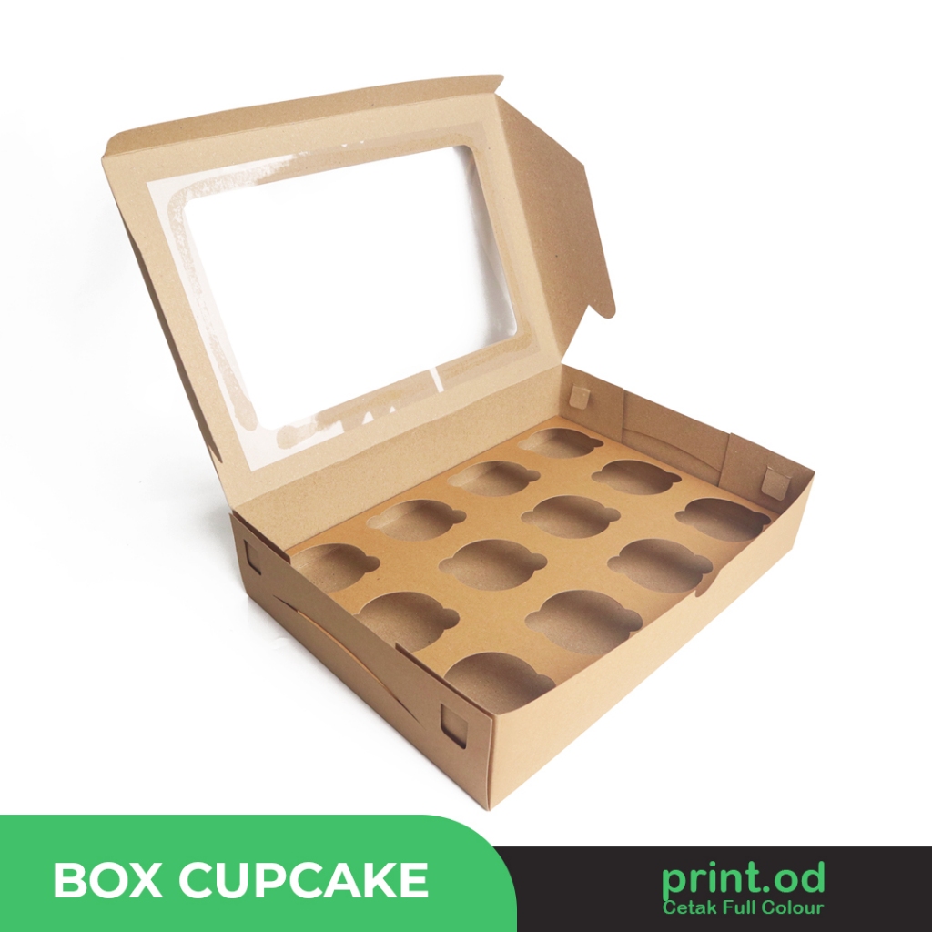 Jual Print.od I Box Cupcake Isi 12 - Ukuran 25x34x7,5 cm - Bolu I Kue ...