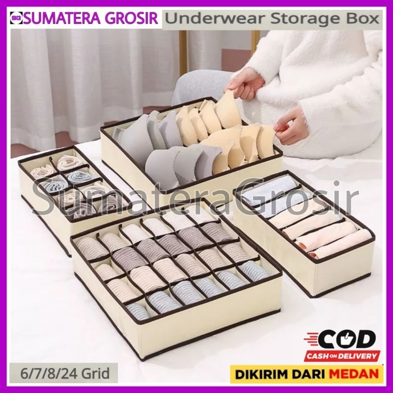 Jual Underwear Storage Box Kotak Penyimpanan Pakaian Dalam Dan Kaus ...