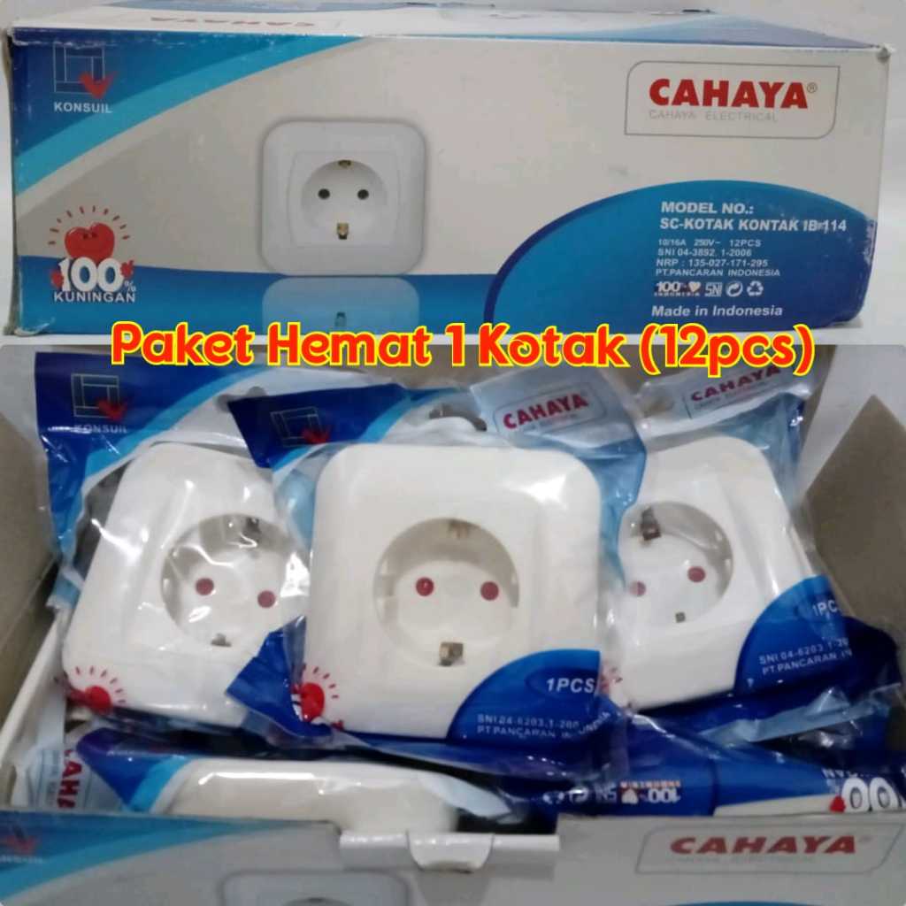 Jual Paket Hemat 1 Kotak Stop Kontak IB Tanam Cahaya Radium / Stop ...