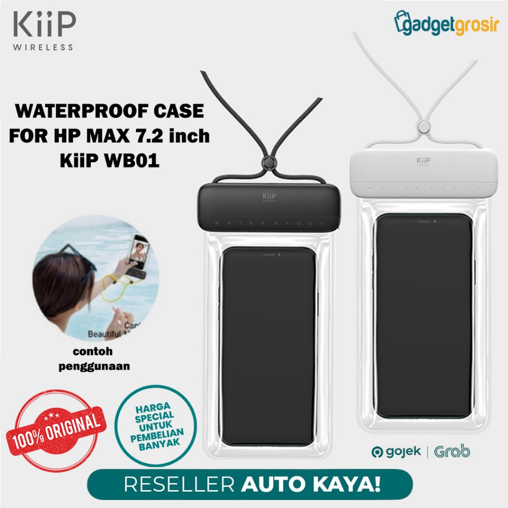 Jual KiiP Wireless WB01 Waterproof Case Phone Bag Cover Airbag Pouch Kantong HP Anti Air ...