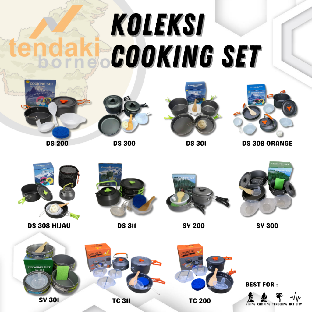 Jual -KOLEKSI COOKING SET | TENDAKI | DS 308 | DS 311 | TC 311 | TC 200 ...