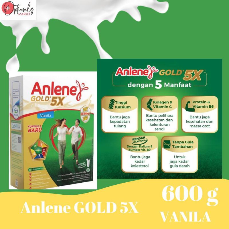 Jual ANLENE GOLD 5X VANILA 600g | Shopee Indonesia
