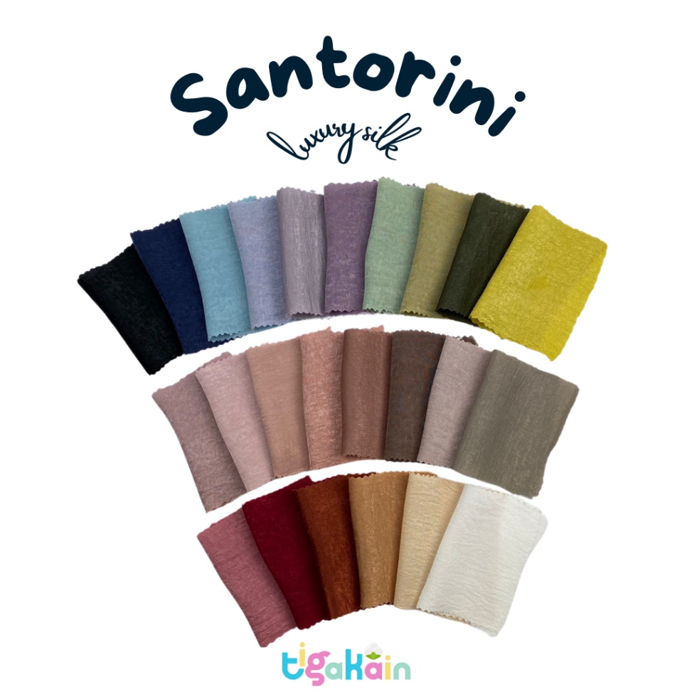 Jual PXT273 Stok terbaru 5 Meter Kain Santorini Shimmer Bahan Santorini ...