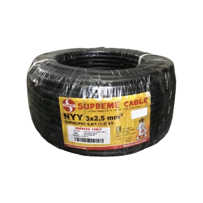 Jual Kabel Listrik NYY 3x2.5 3x2,5 ISI 3 / 2.5 MM Supreme Lidi Kawat ...