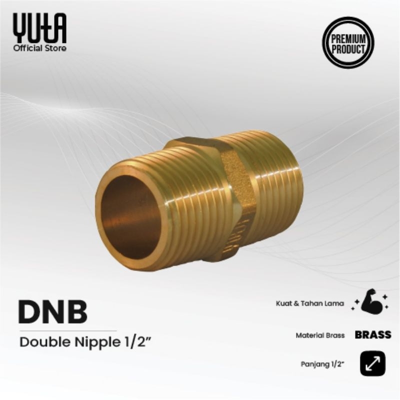 Jual YUTA Double Drat Luar - Double Nipple 1/2 Inch Brass DNB | Shopee ...