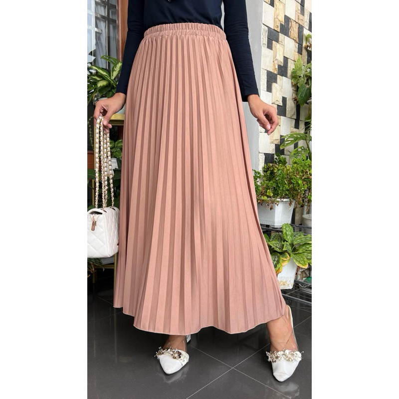 Jual PLISKET skirt by ZALFA outfit / rok wanita murah / rok plisket / rok harian | Shopee Indonesia