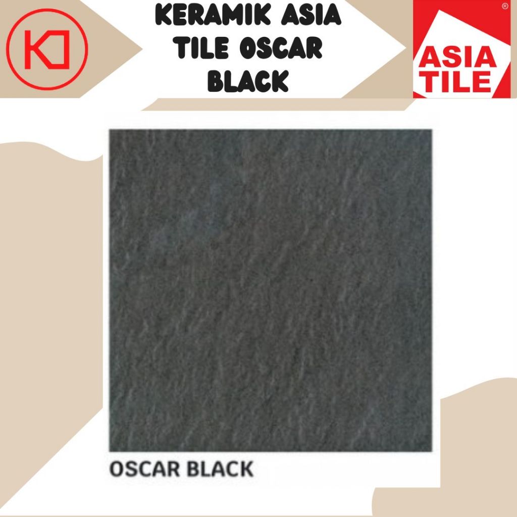 Jual Keramik Lantai 40x40 Asia Tile Oscar Black | Shopee Indonesia