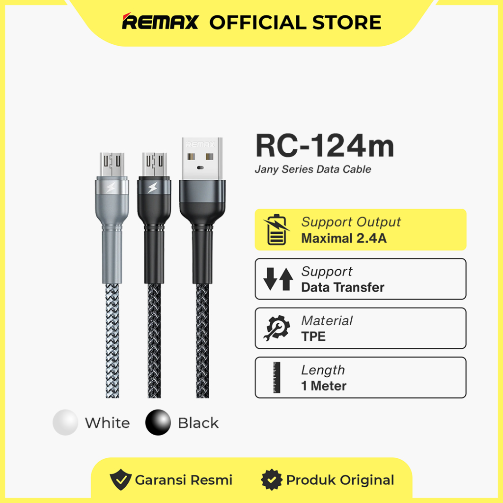 Jual Remax Cable RC-124 For Micro , Jany Alumunium Alloy Braided Data ...