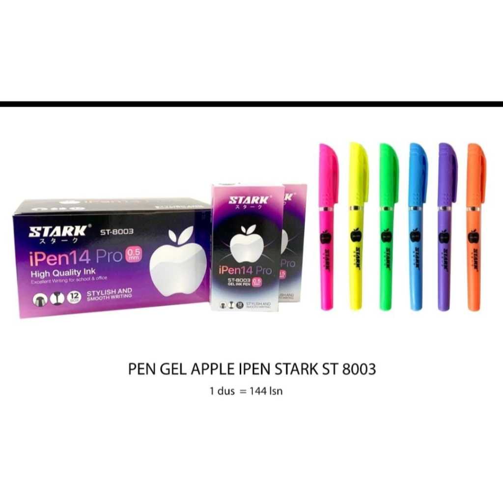 Jual Pulpen Gel Apel Ipen 0.5mm STARK (12pc) | Shopee Indonesia