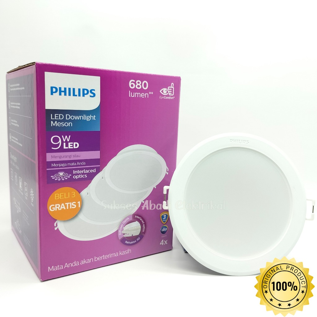 Jual Paket Downlight Panel Meson 9W PHILIPS | Shopee Indonesia