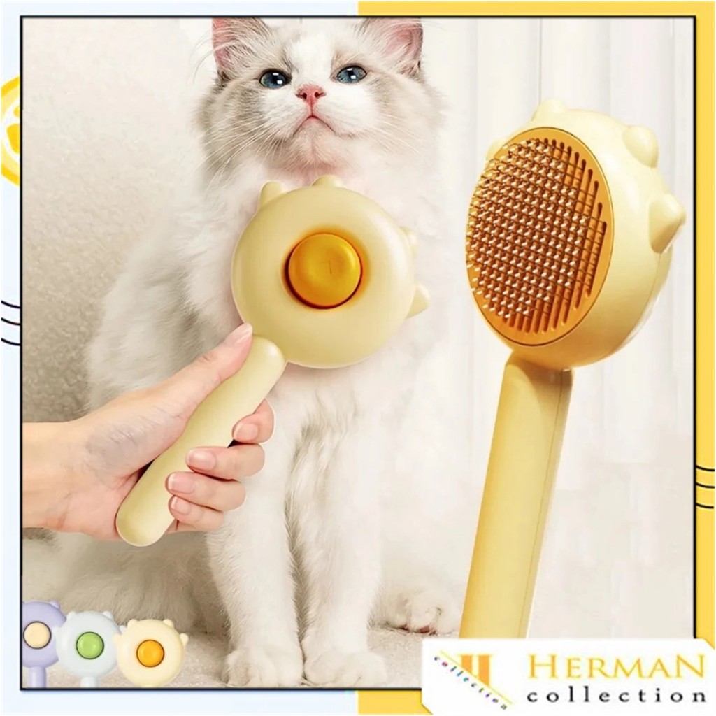 Jual HC Sisir Kucing Anjing Otomatis Sisir Bulu Hewan Peliharaan Anti ...