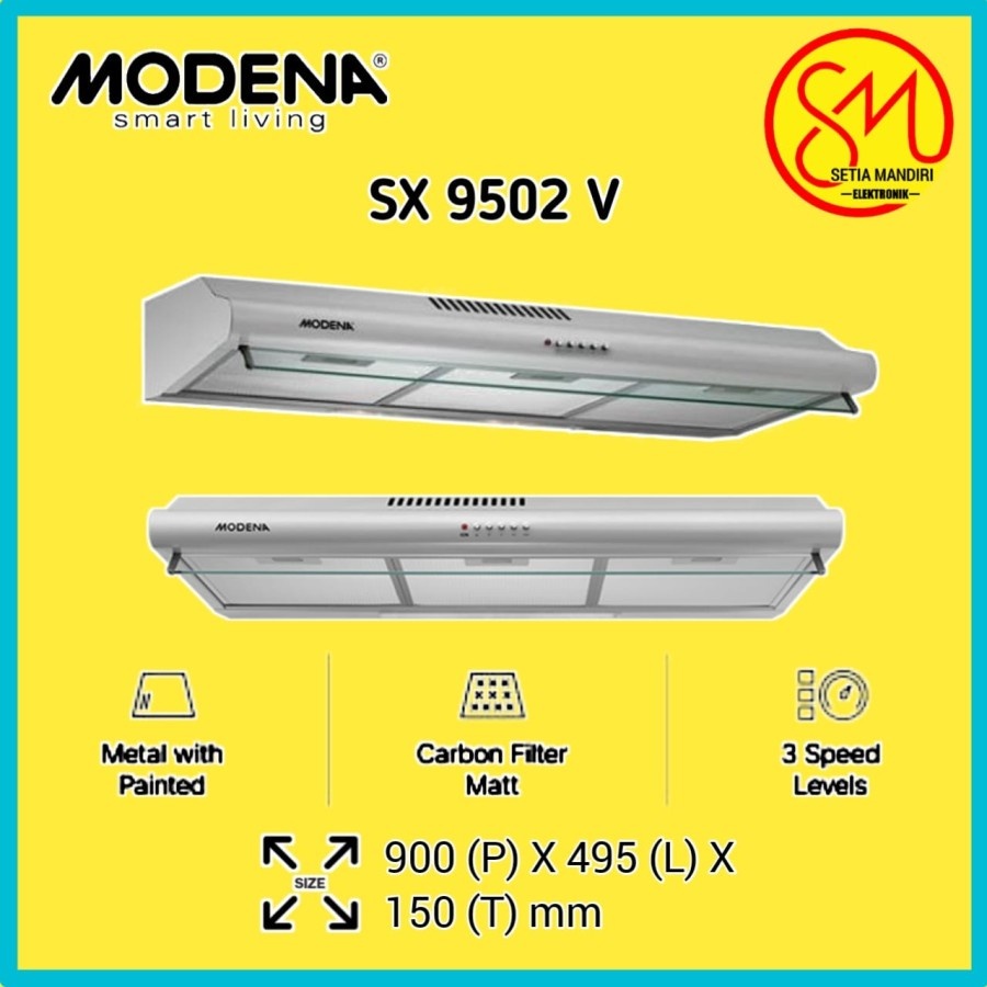 Jual [KARGO] MODENA SX9502V Cooker Hood 90 cm SX 9502 V Slim Hood 90cm | Shopee Indonesia