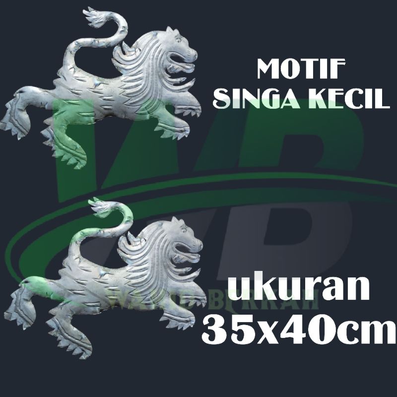 Jual ornamen pagar besi tempa motif singa 35x40 dua muka | Shopee Indonesia