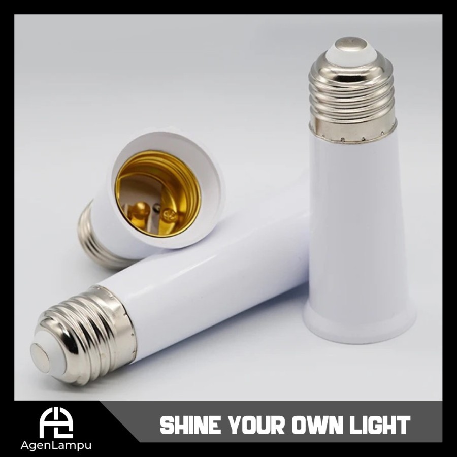 Jual Fitting Sambungan Lampu E27 / Socket Pemanjang Fiting Dudukan Bohlam Lampu | Shopee Indonesia