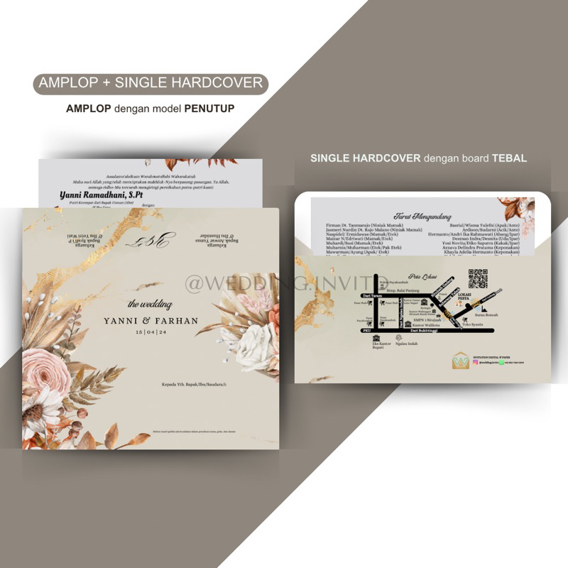 Jual [Rustic Ekonomis Print Only] Cetak Undangan Batik-Gold Hardcover ...