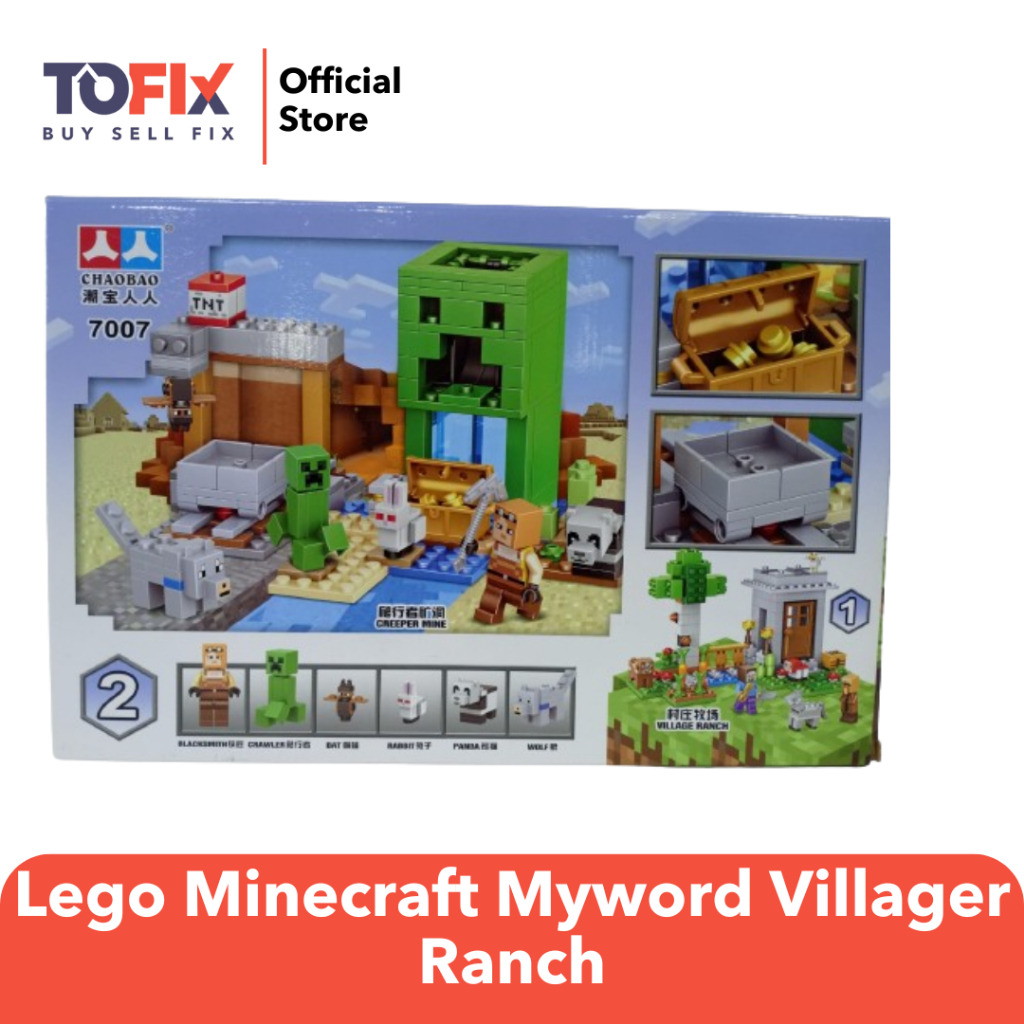 Jual Mainan Populer Lego Minecraft My Villager Ranch | Shopee Indonesia