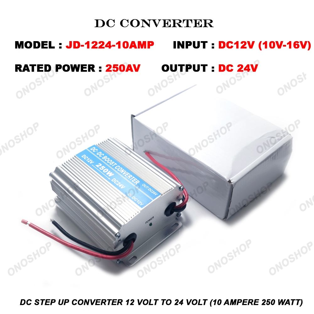 Jual DC Step Up Converter 12 Volt To 24 Volt (10 Ampere 250 Watt ...