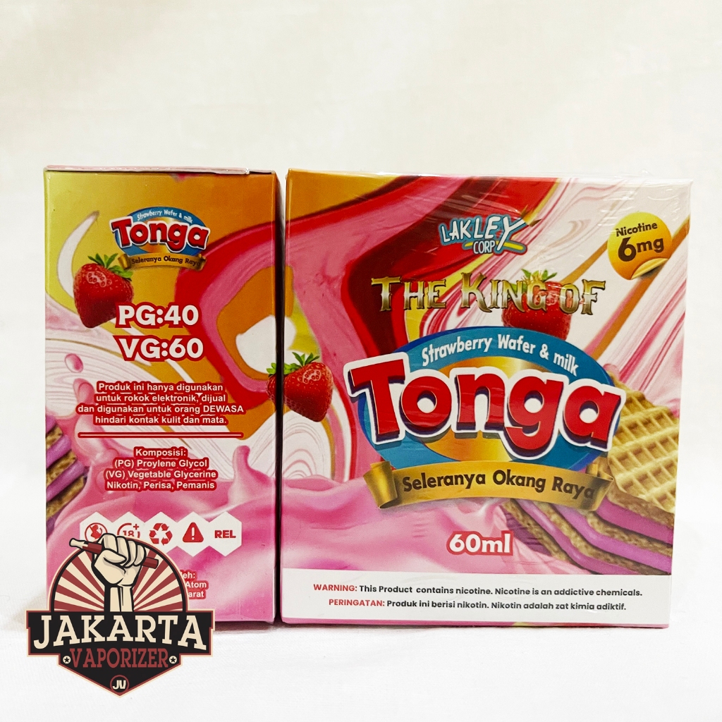 Jual LAKLEY TONGA V2 STRAWBERRY WAFER AND MILK 60ML 3MG 6MG BY RIZKY ...