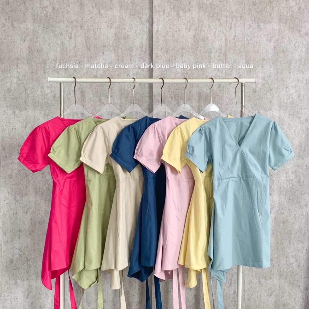 Jual Premium Pannata Tied Dress TH 395 COTTON Gaun Mini Wanita Tali ...