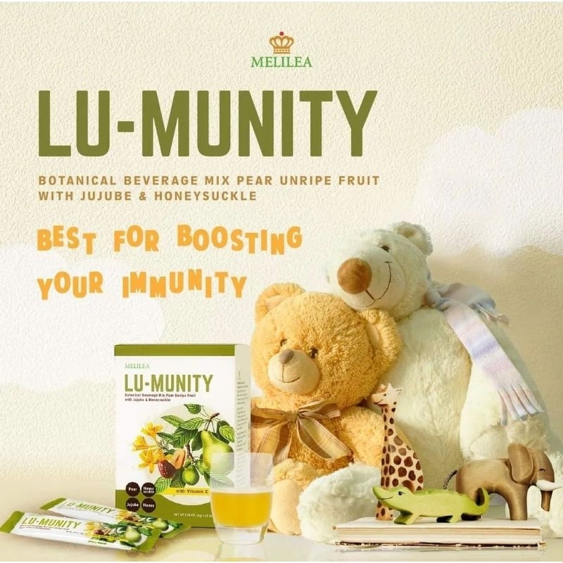 Jual MELILEA LU-MUNITY Minuman Serbuk Rasa Buah pir dan kurma isi 20 ...