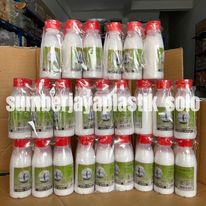 Jual VANILI BUBUK CAP PENGUIN 60 GRAM Kemasan Botol Praktis Berat ...
