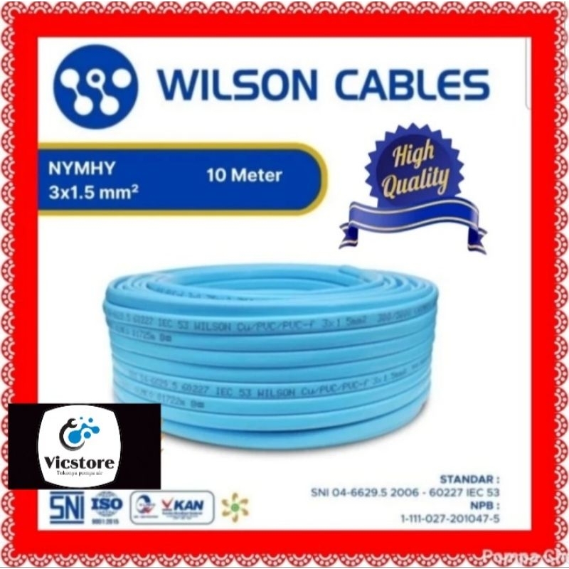 Jual Kabel cable biru Wilson cable pompa satelit shimizu sp 3" 3/4 hp 0.75 pk submersible 10 ...
