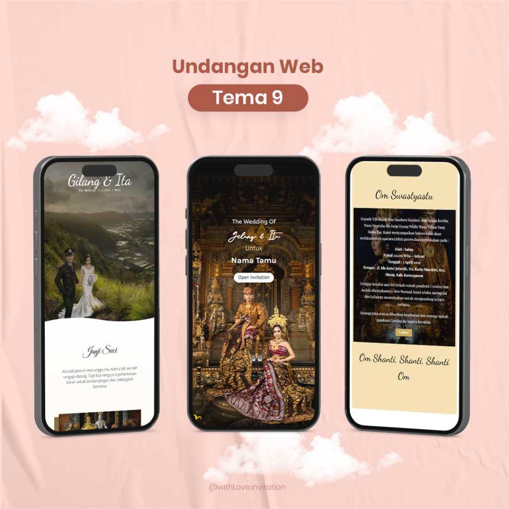 Jual Undangan Web Online Digital Pernikahan Custom Vintage Unik Tema ...