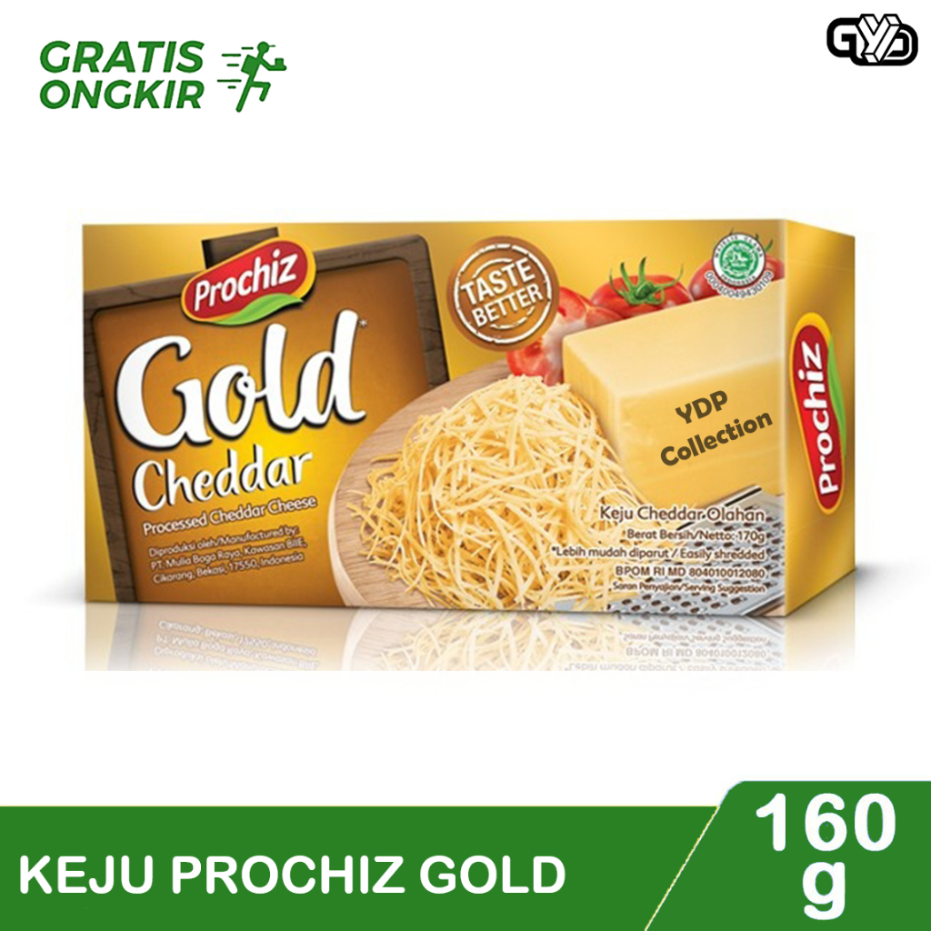 Jual Keju Prochiz Gold Cheddar 160 gr Pro Chiz Cheese 160 Gram | Shopee ...