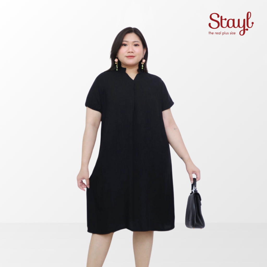 Jual STAYL Mini Dress Big Size Vanessa Jumbo Casual Wanita Viscose ...