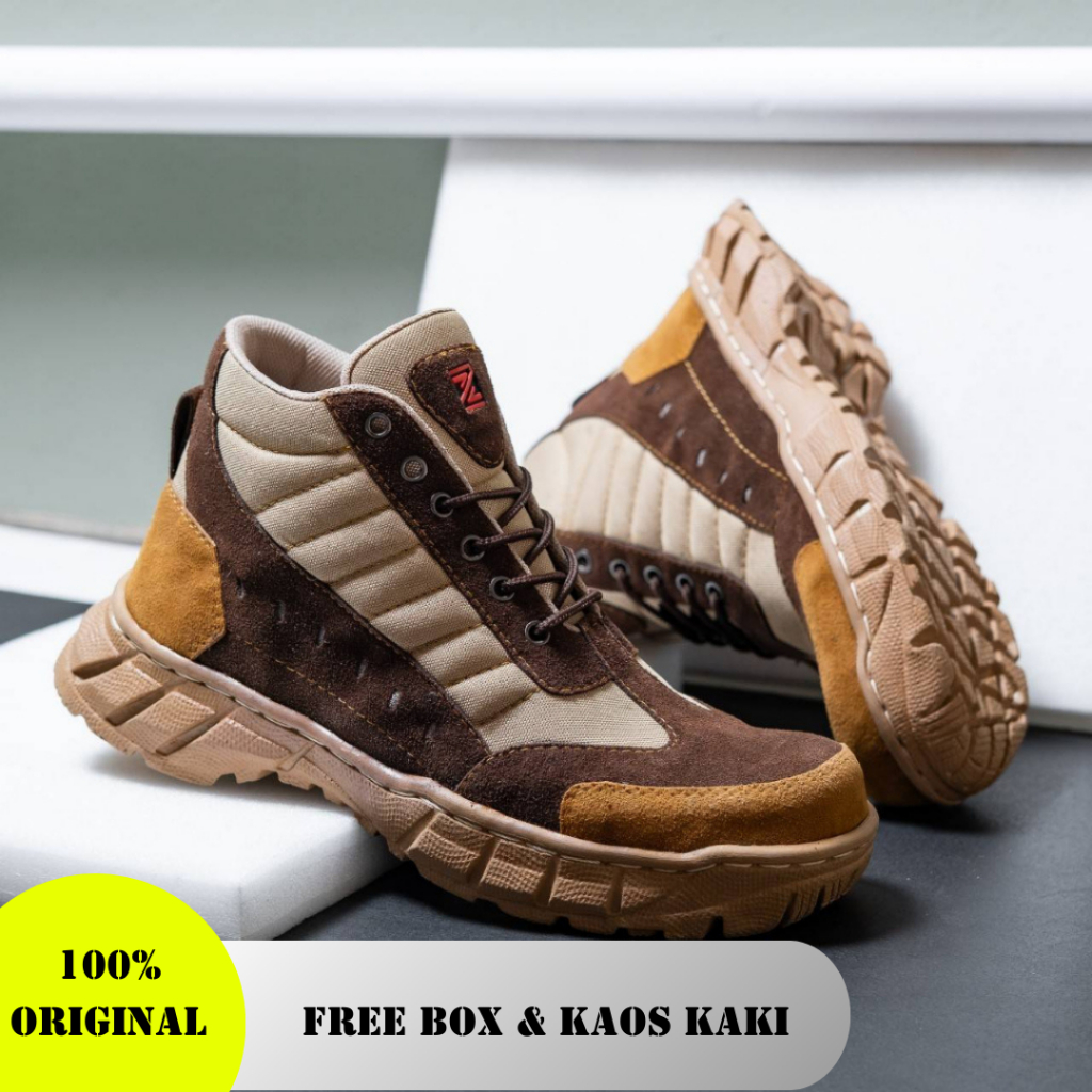Jual Sepatu Boot Pria Ujung Besi Kerja Lapangan Proyek Sefety Anti Slip ...