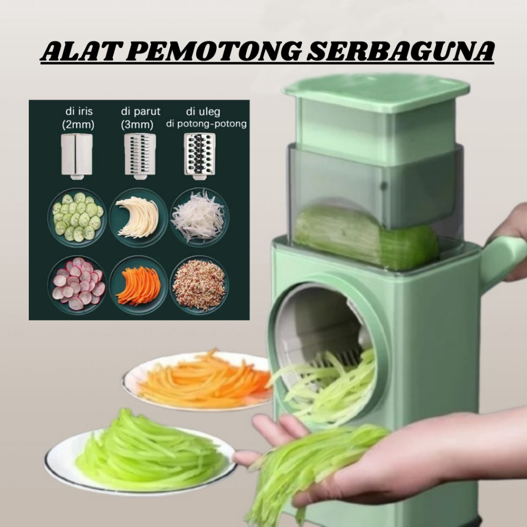 Jual Alat Pemotong Sayuran Buah Buahan 4 in 1 Vegetable Slicer Machine ...