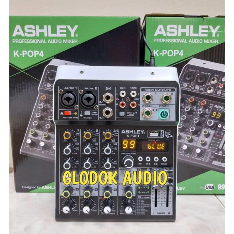 Jual Mixer Audio Ashley Kpop 4 Original Mixer 4 Channel Usb-Bluetooth Garansi resmi | Shopee ...
