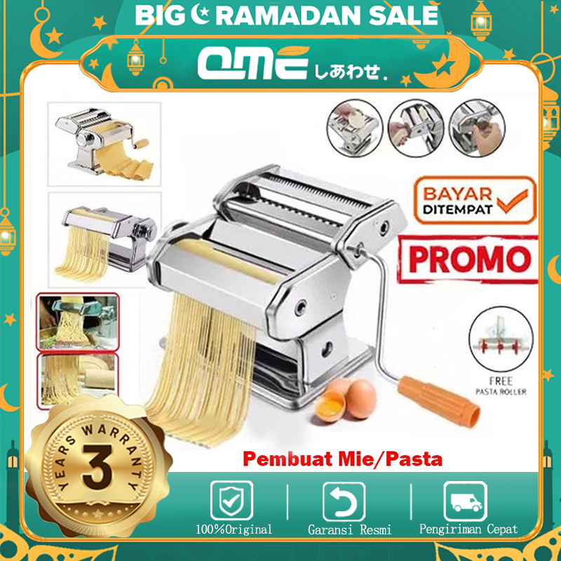 Jual QME Pasta Maker Atlas Gilingan Mie Molen Pangsit Cetakan Mie Penggiling Pencetak Pasta Kue ...